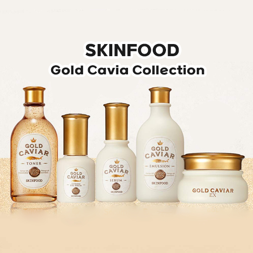 [SKINFOOD] Gold Cavia Collection : Gold Caviar EX / Collagen Plus Toner ...