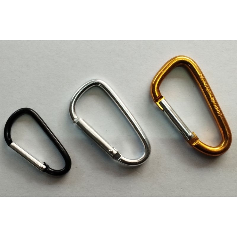 Carabiner - Aluminium 55mm sizes - clip hook - silver | Shopee Singapore