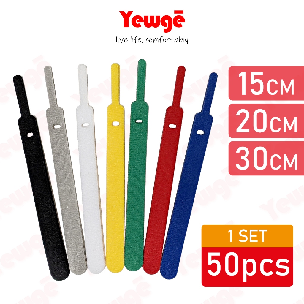 𝐒𝐆 𝐒𝐓𝐎𝐂𝐊 50pcs Needle Type Velcro Cable Tie / Winder / Organiser ...