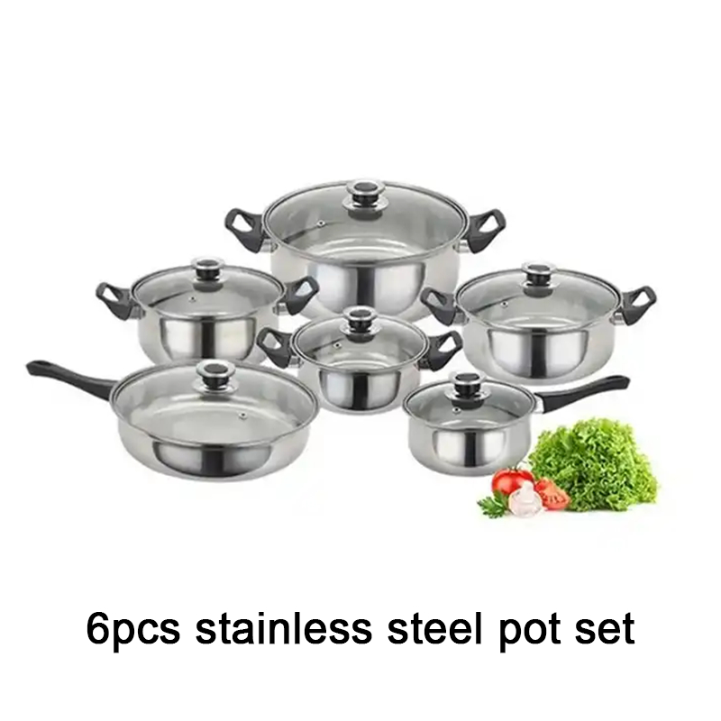 cooking pot set 6pcs Of Stainless Steel Cookware Set 6 Kinds Of Kitchen ...