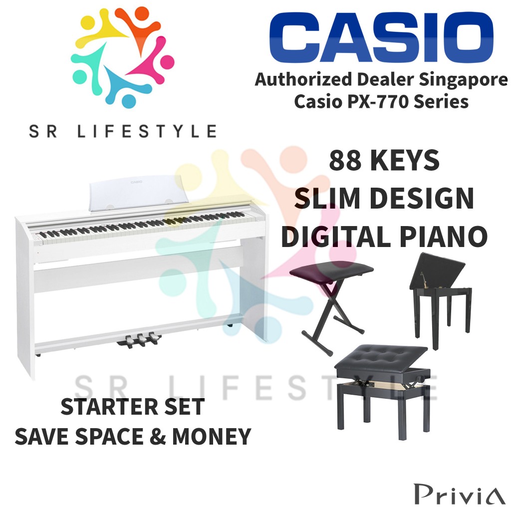 Casio PX-770 PX770 Series Privia PX 770 Upright Digital Piano Keyboard ...