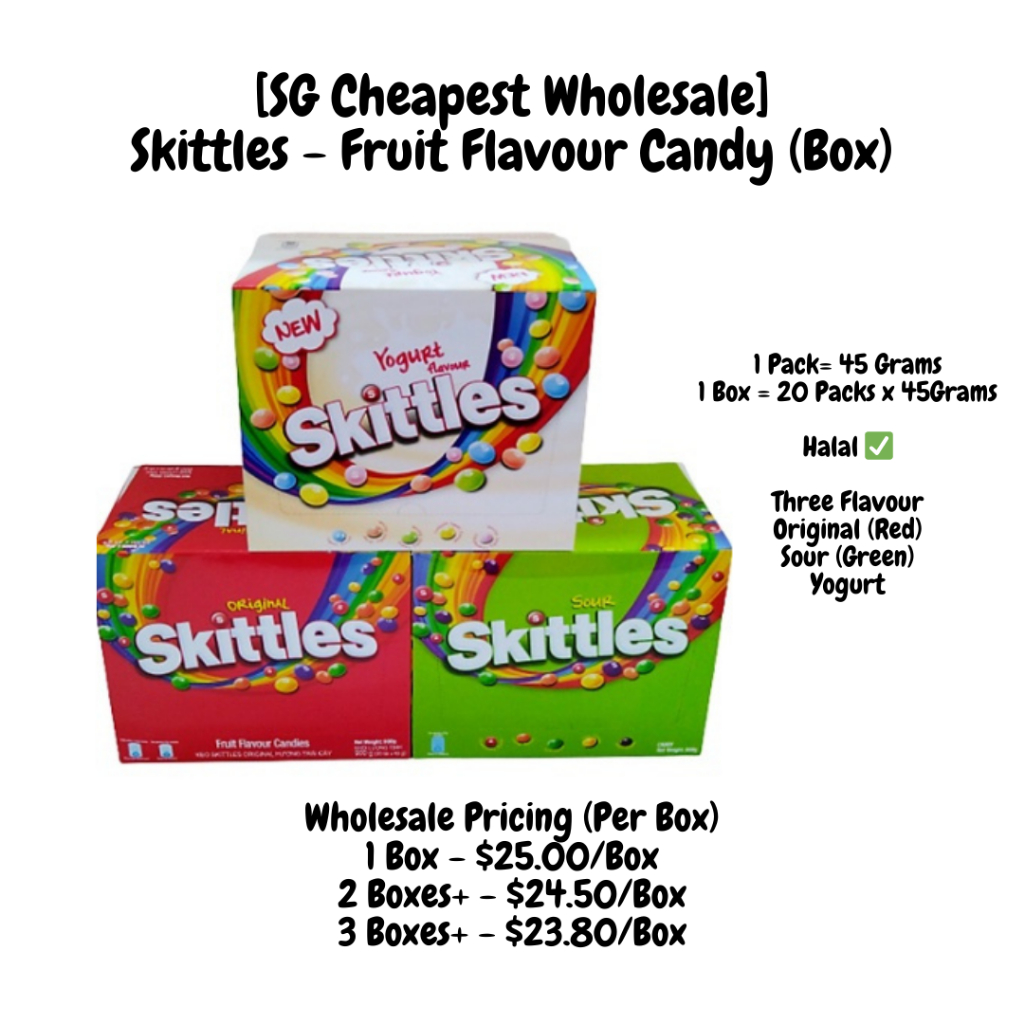 Skittles - Fruit Flavour Candy (BOX) | Shopee Singapore