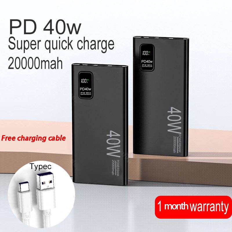 ⭐🇸🇬 3C PD 40W 66W Super Fast Charging Powerbank 20000mAh/30000mAh Power ...