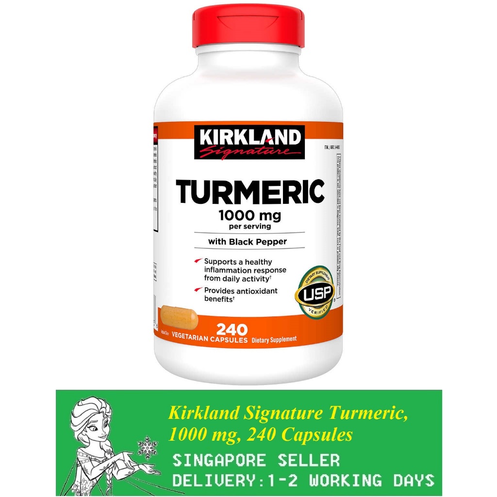 Kirkland Signature Turmeric, 1000 mg, 240 Capsules(Exp:10/2025 ...