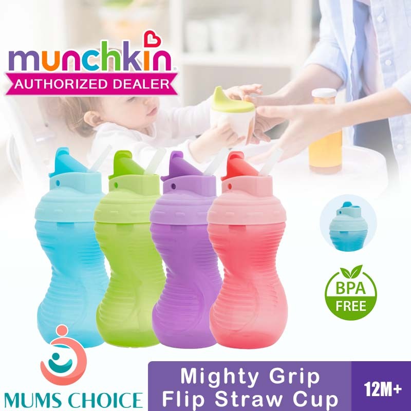Munchkin Mighty Grip ® Flip Straw Cup - 10oz | Shopee Singapore