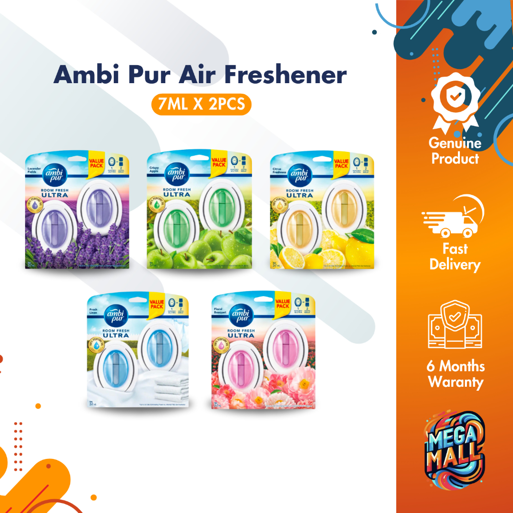 Ambi Pur Room Freshener 7ml x 2 - Ultra Value Pack, Odor Eliminator | Shopee Singapore
