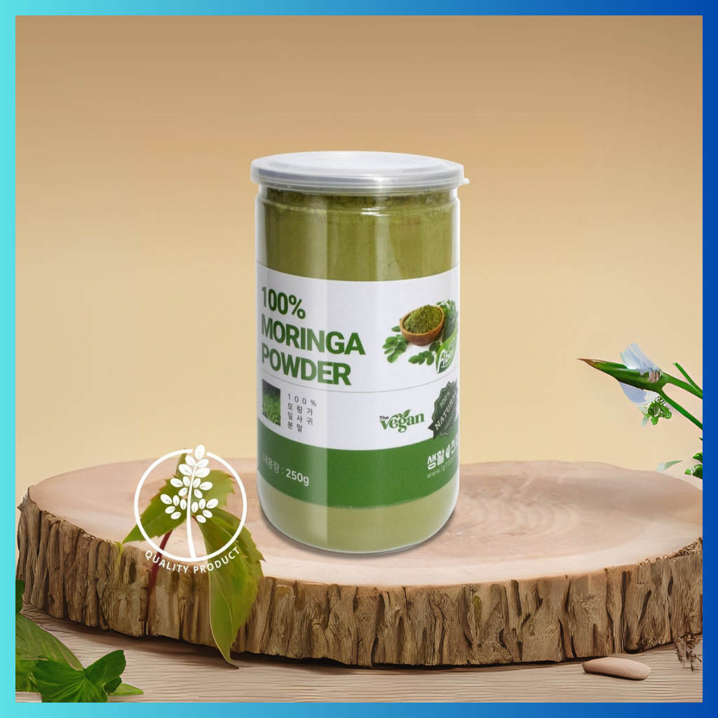 Organic Moringa Powder 100% Nature's Leaves Green Superfood Powder - Nutrient-Rich Herbal ...