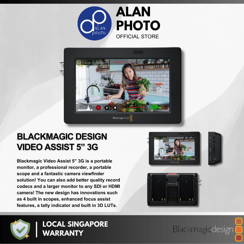 Blackmagic Video Assist 5” 3G Monitor [HYPERD/AVIDA03/5] | Blackmagic ...