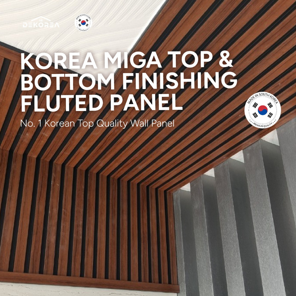Dekorea Korean Miga Top and Bottom Finishing Fluted Panel | Shopee ...