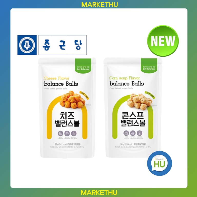 [Chong Kun Dang] Balance Balls 2 Types Cheese, Corn Soup 50g, Not Fried ...