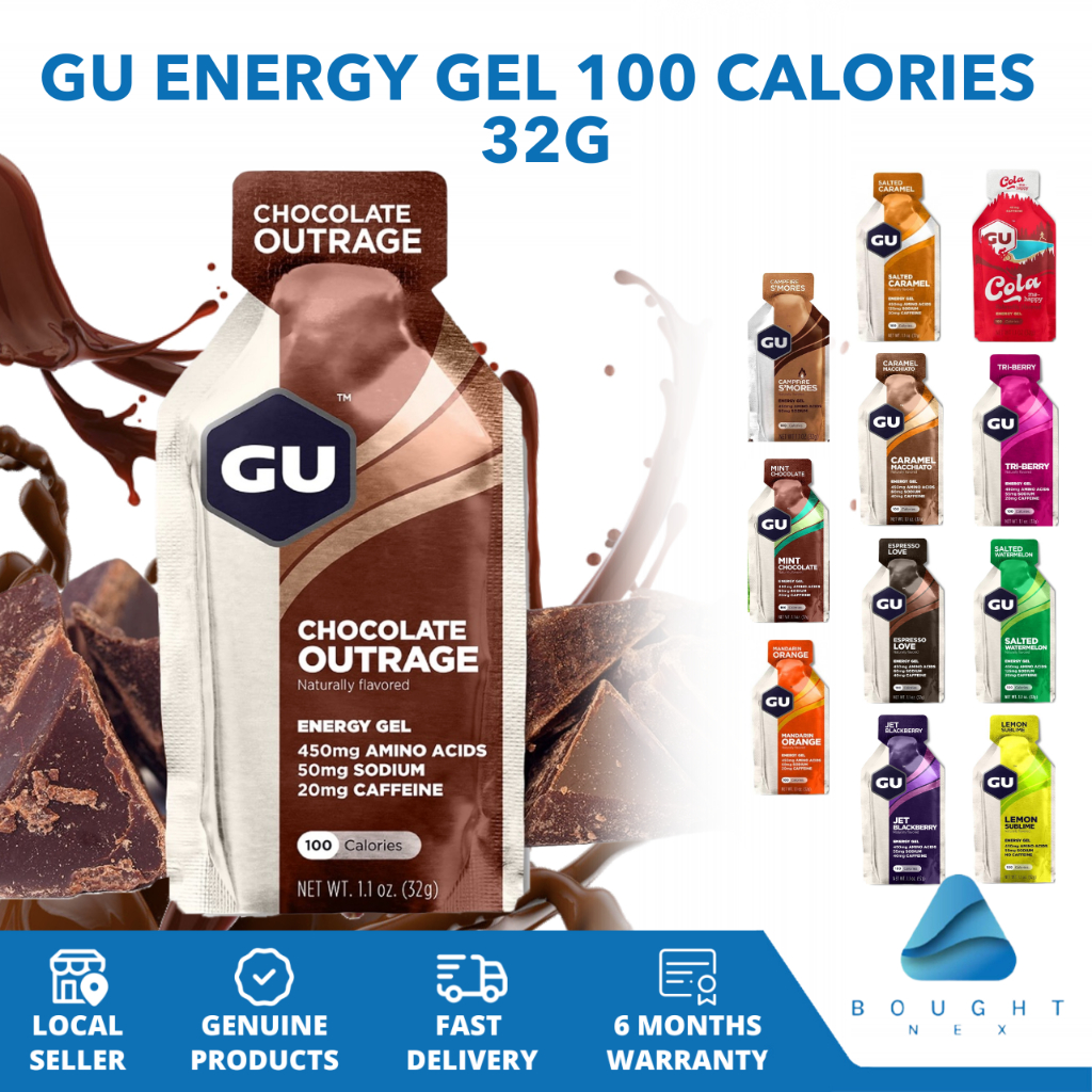 GU Energy Gel Sports Nutrition 100 Calories 32g Boost Your Stamina ...