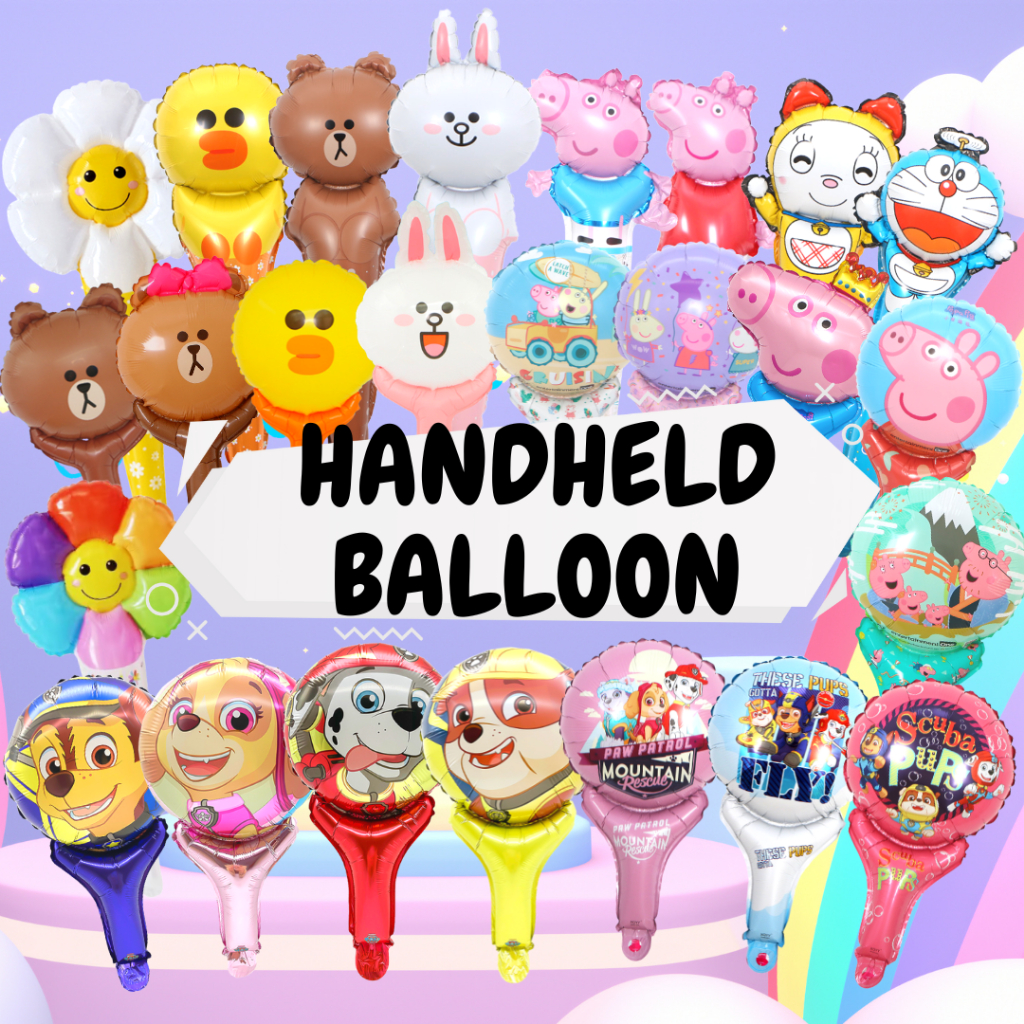[SG Instock] Hand Balloon Cartoon Cheering Stick Balloon Gift Toy ...