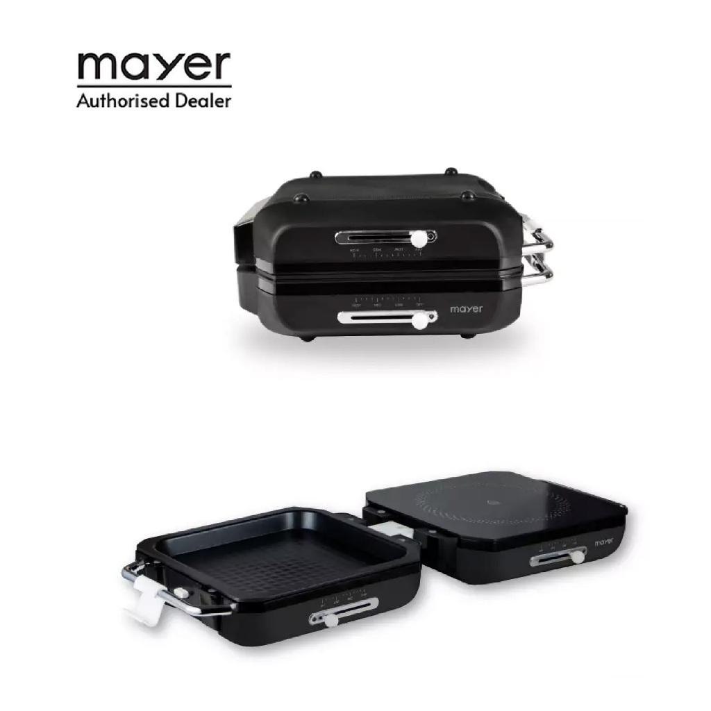 Mayer Multi-Functional Ceramic Cooker with Grill MMCCG206 (Black/White ...