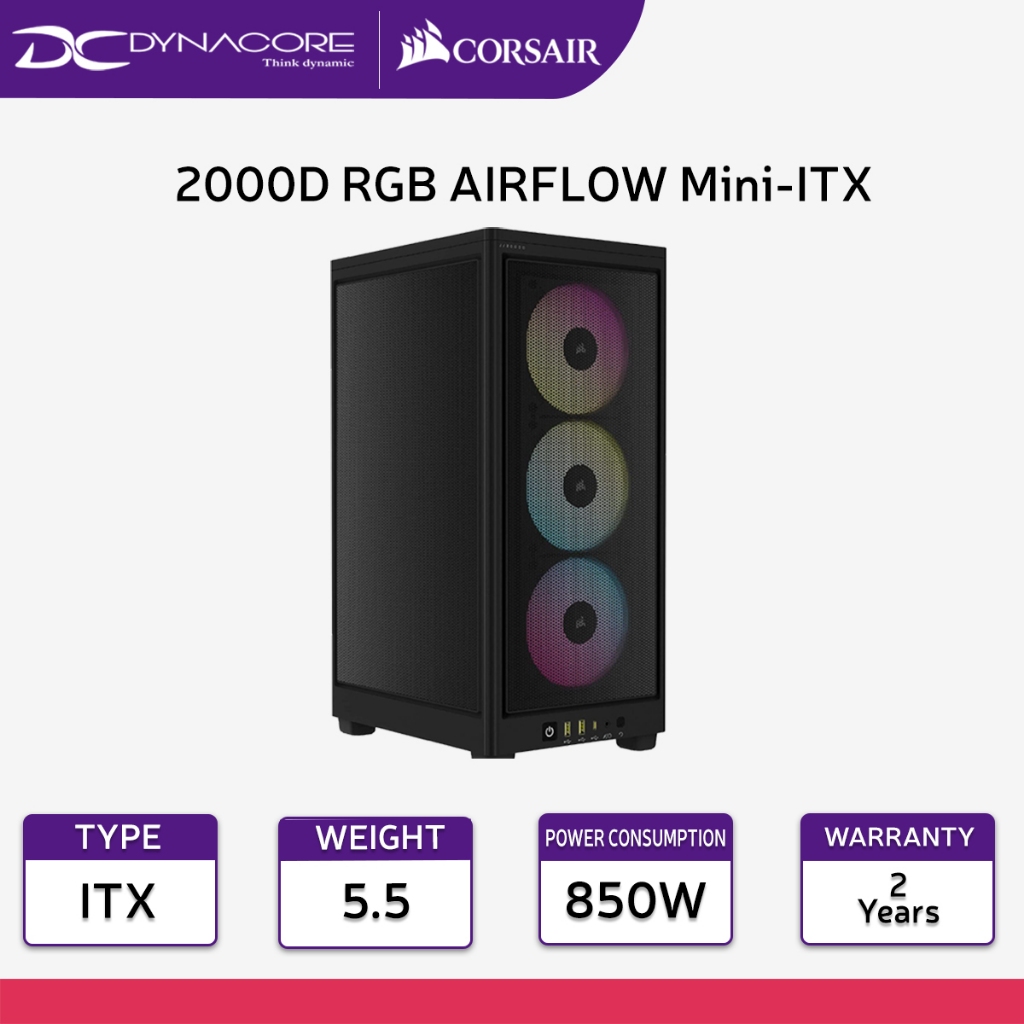 Corsair 2000D RGB AIRFLOW Mini-ITX PC Case - Black | Shopee Singapore