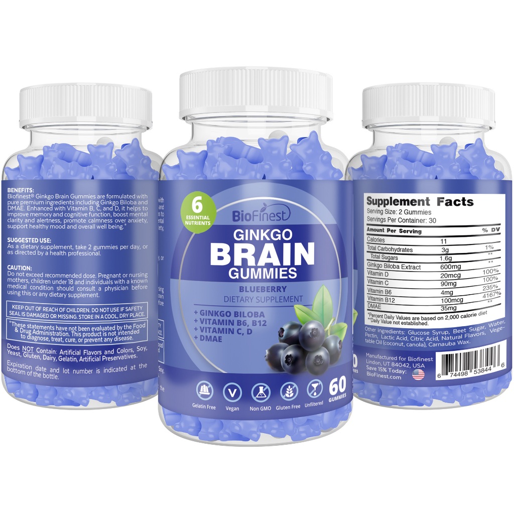 Biofinest Gummy Vitamin Supplement Lutein Marine Collagen Liver Detox ...