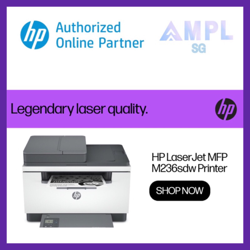HP M236sdw LaserJet MFP Black and White-Print, Copy, Scan, ADF, Duplex ...
