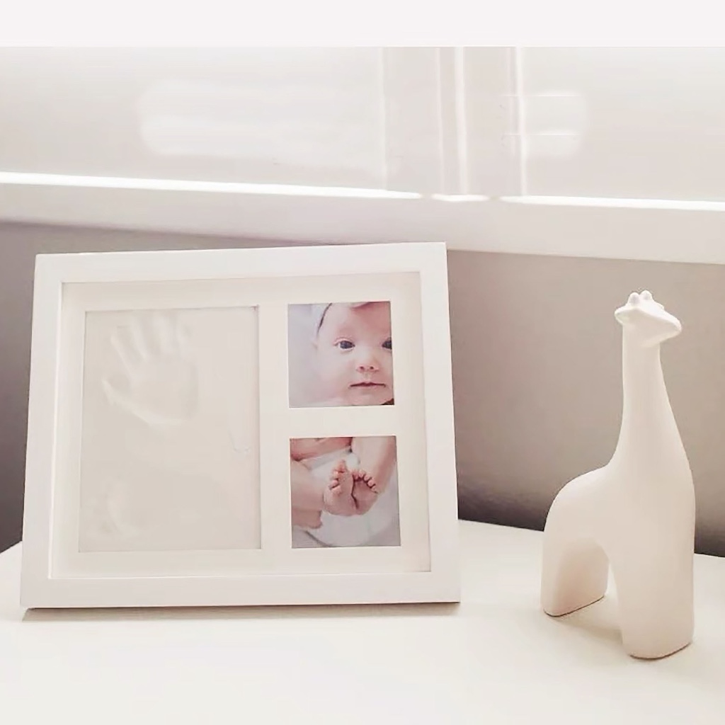 Newborn Baby & Pet Photo Frame With Clay Mould Hand/Footprint Kit (4 ...