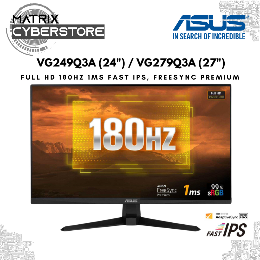 ASUS TUF Gaming VG249Q3A VG279Q3A Gaming Monitor - 24" / 27", Full HD ...