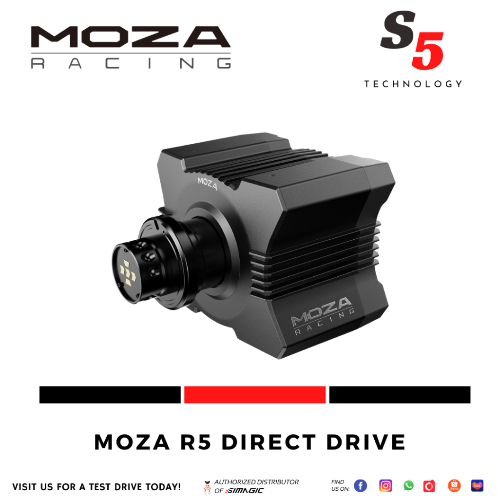 MOZA Racing R5 Direct Drive Wheelbase Puresims, 05/12/2024