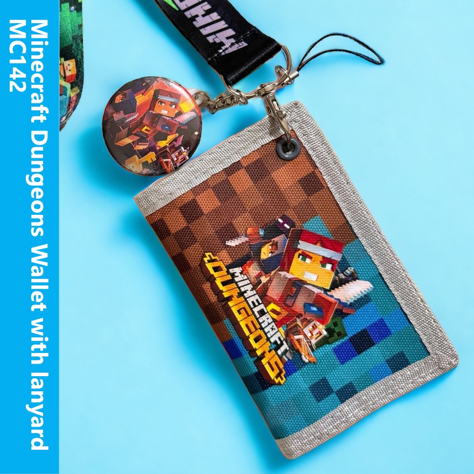 Minecraft Dungeons Wallet in Colour#New version*Lanyard is detachable ...