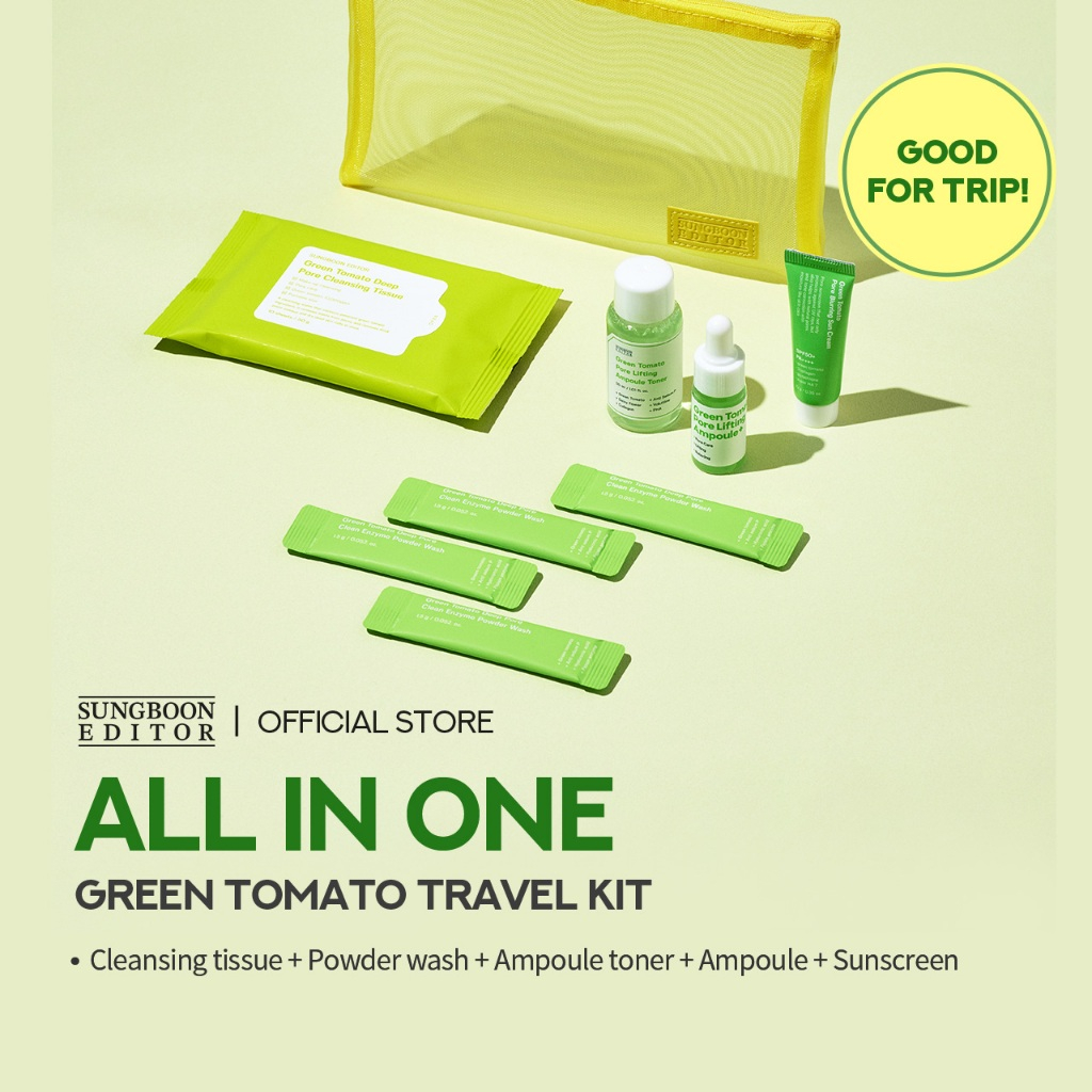 [SUNGBOON EDITOR] Green Tomato Travel Kit (ALL-IN ONE SKIN CARE SET ...