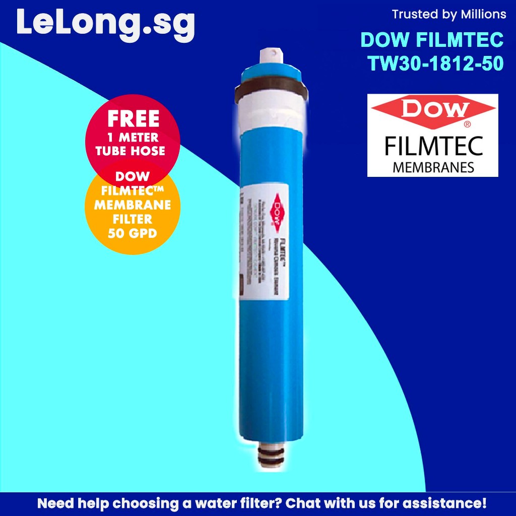 LELONG DOW FILMTEC TW30-1812-50 RO Membrane Filter | Ideal for Elken ...