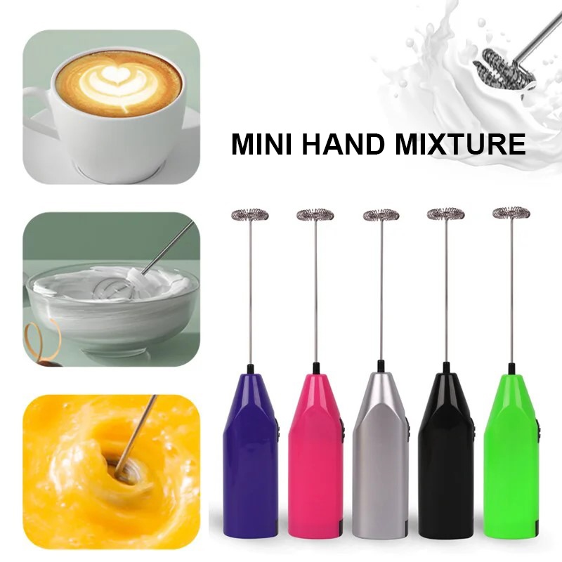 Mini Electric Egg Beater Stainless Handheld Whisk Mixer Coffee Milk Tea ...