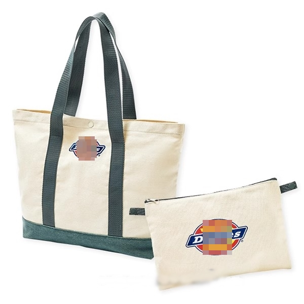 DK Canvas Shoulder Tote Bag and Zip Pouch Set *Japanese Magazine GWP ...