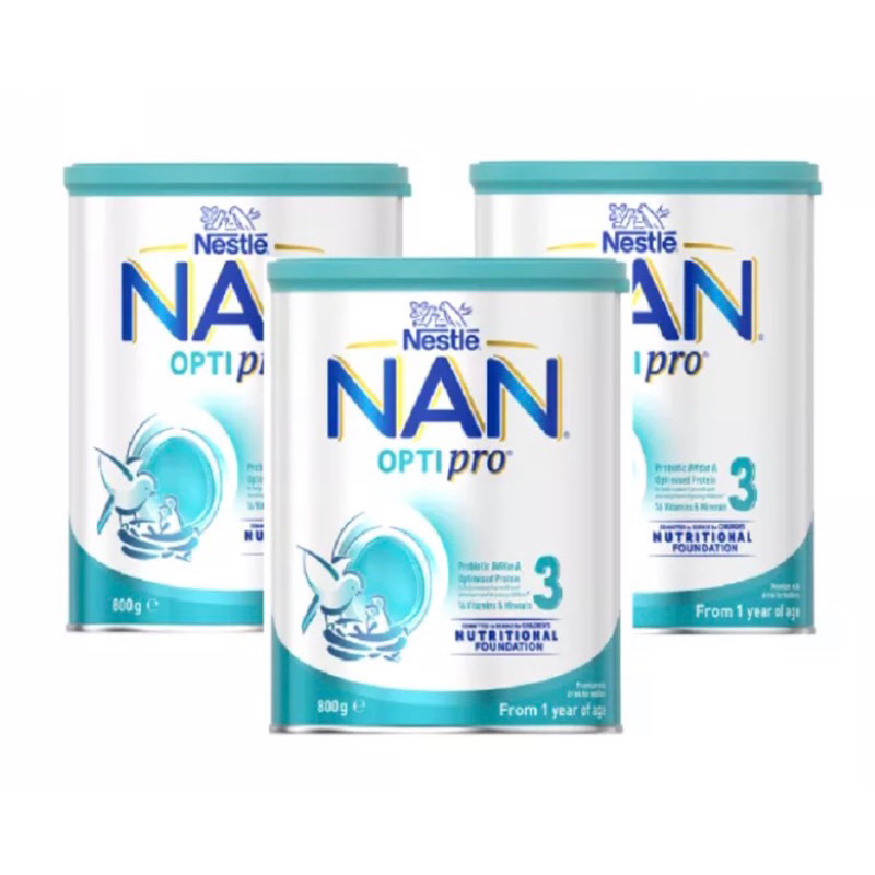 🎁FREE🎁 Nestle NAN Optipro 3 milk formula stage 3 800g x 3Tins | Shopee ...