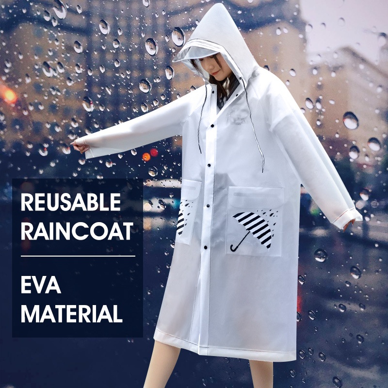 HXR Transparent Waterproof EVA Raincoat Travel Hiking Outdoor ...
