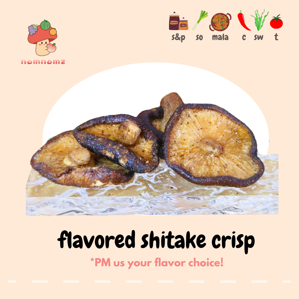 nomnomz Dehydrated Shitake Crisp & Abalone Mushroom Crisp & Oyster ...