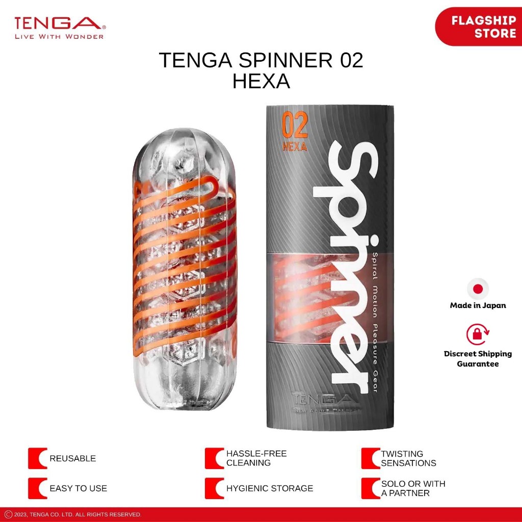Tenga - Spinner 02 Hexa Orange Male Toy | Adult Intimate Toy with All ...