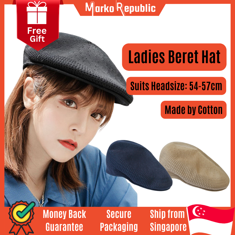 Ladies Minimalist Cotton Classic French Artist Tweed News Boy Painter ...