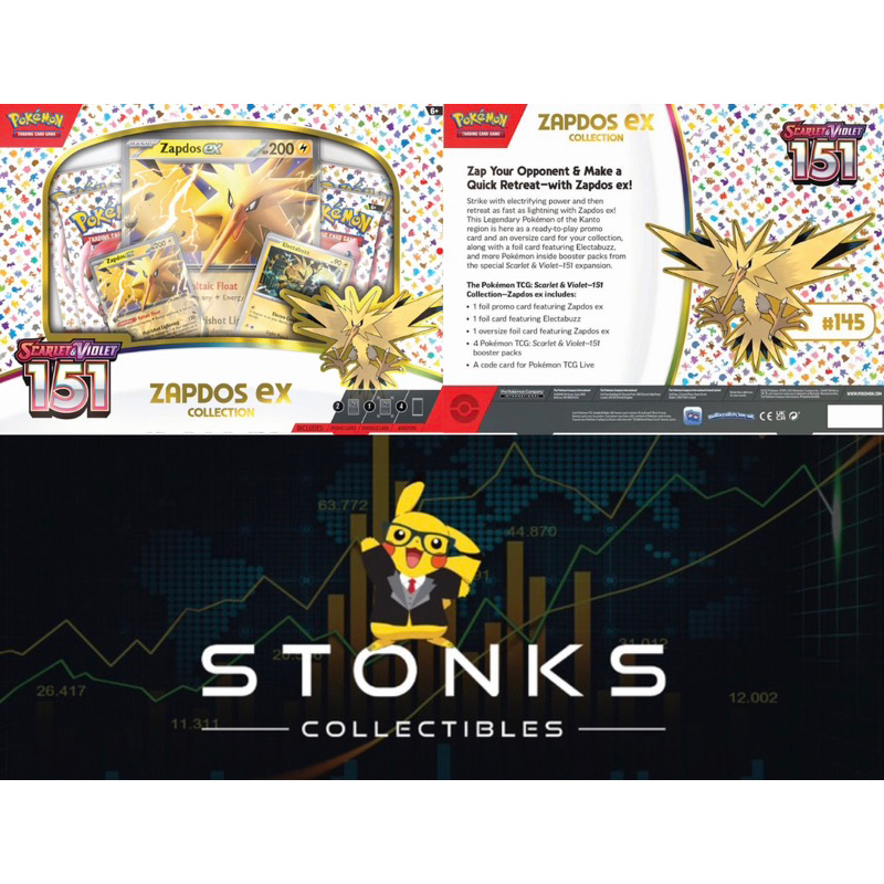 Pokémon TCG: Scarlet & Violet 151 Zapdos ex box | Shopee Singapore