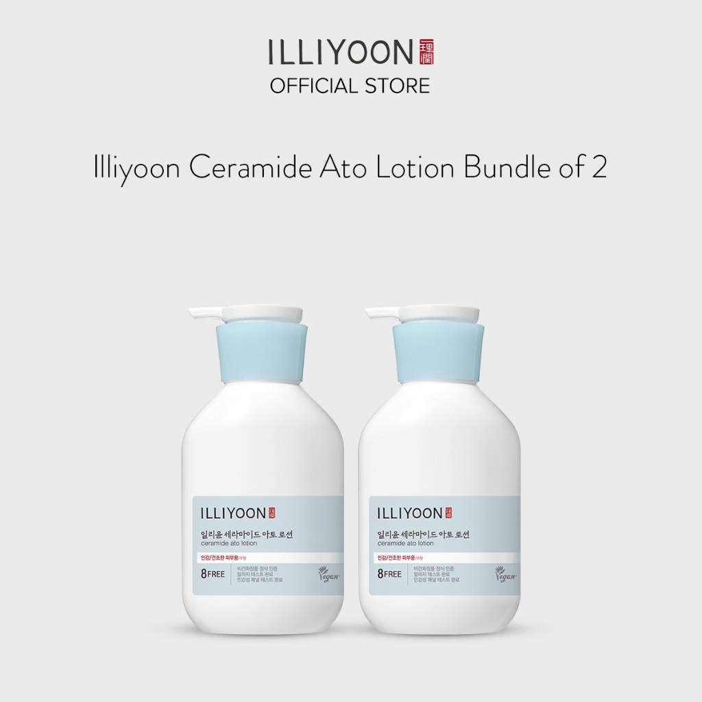 Illiyoon [Bundle of 2] Ceramide Ato Lotion 350ml - Moisturizing, Non ...