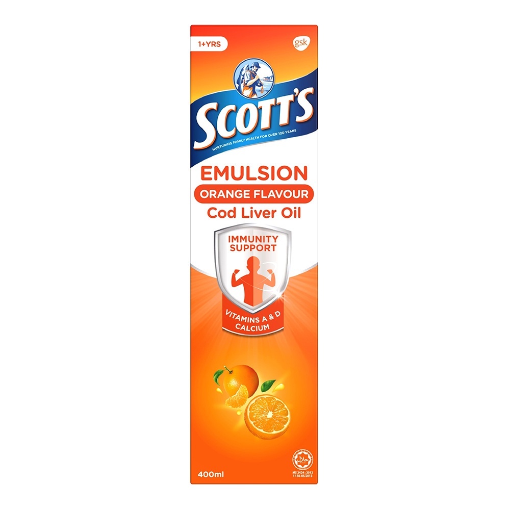 SCOTT'S Emulsion Cod Liver Oil Child Supplement with Omega3 Fatty Acid ...