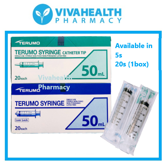 Sterile Terumo 20mL /50mL syringes- Catheter/Eccentric/LuerLock | Shopee Singapore