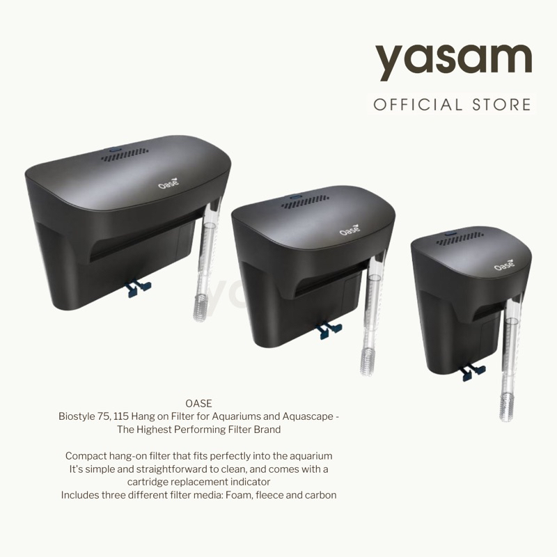 OASE - Biostyle 75, 115 Hang on Filter for Aquariums and Aquascape ...