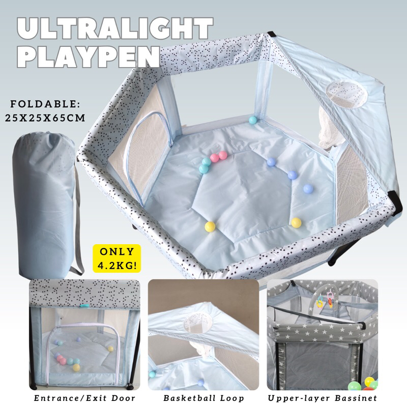Ultralight Playpen One Starts Portable Play yard Foldable Playpen Multi ...