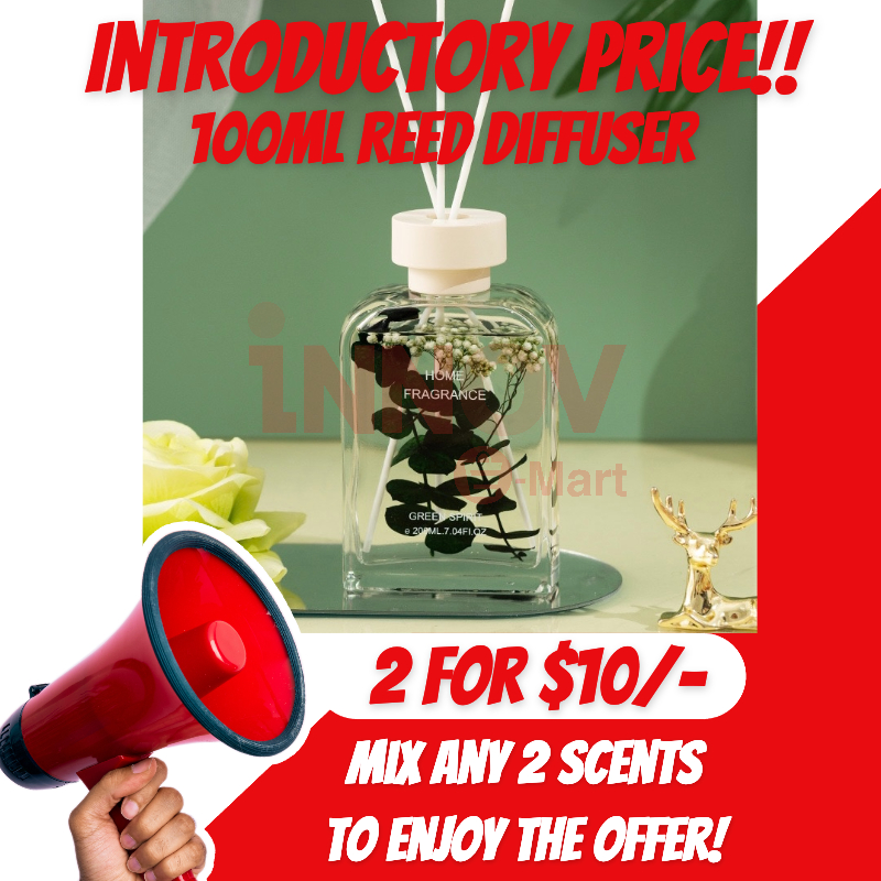 100ml Tranquil Luxury Reed Diffuser With Floral Ornaments | Shopee ...