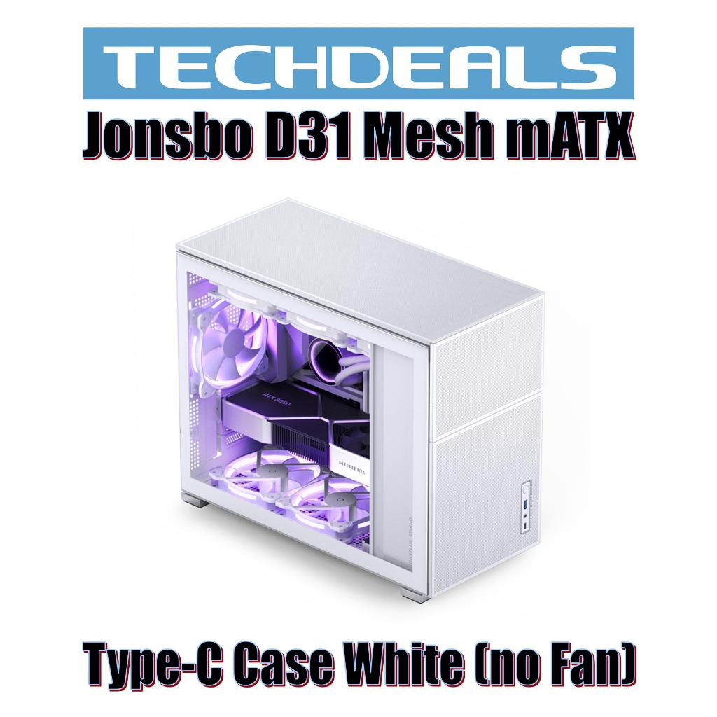 Jonsbo D31 Mesh mATX Type-C Case White (no Fan) | Shopee Singapore