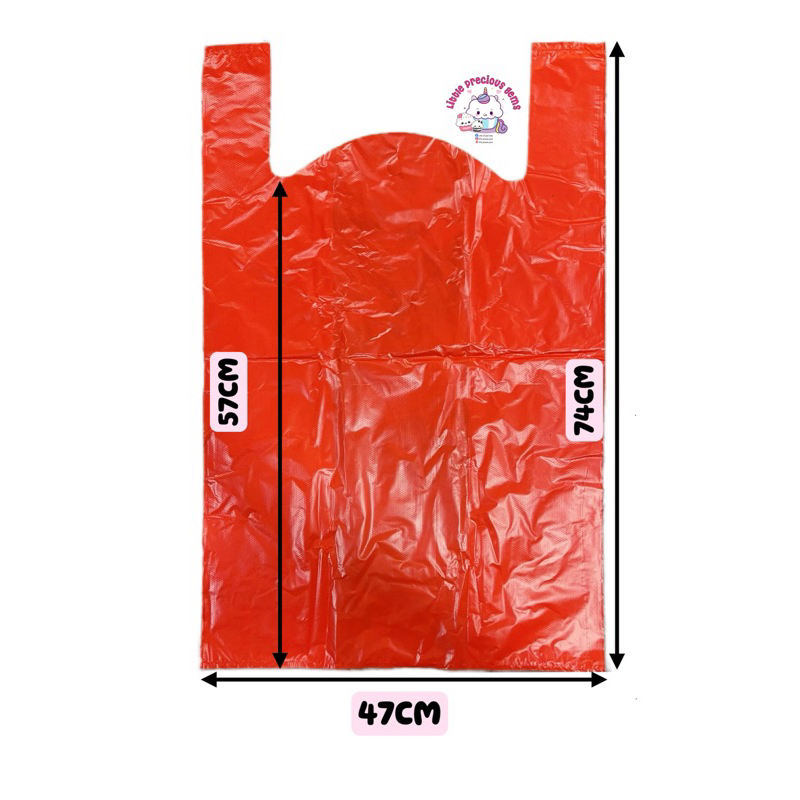 [SG SELLER] Extra Large Red Plastic Bag / Big plastic bag / XL Plastic ...