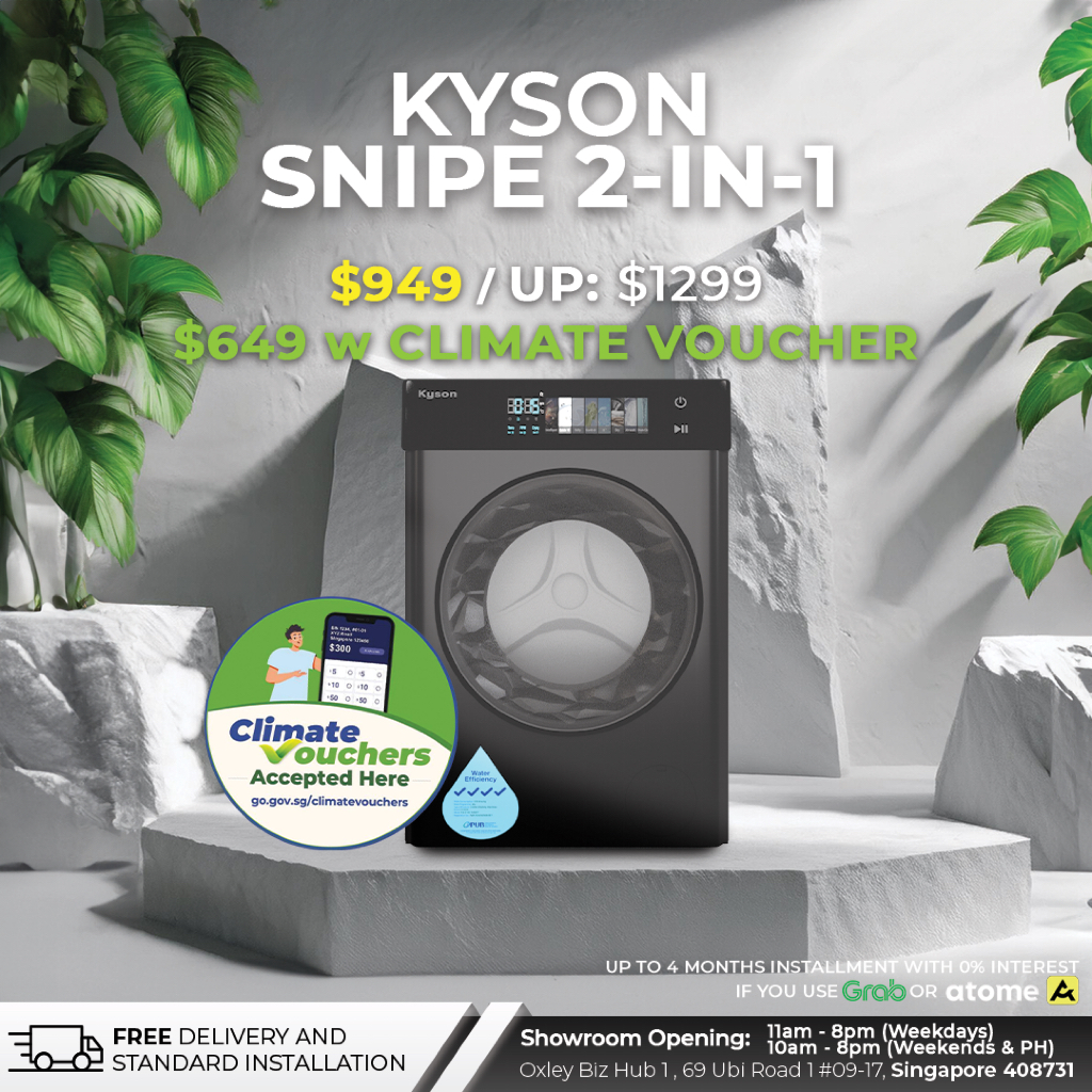 Kyson Snipe 2-in-1 Washing Machine and Dryer with Climate Voucher (Grey ...