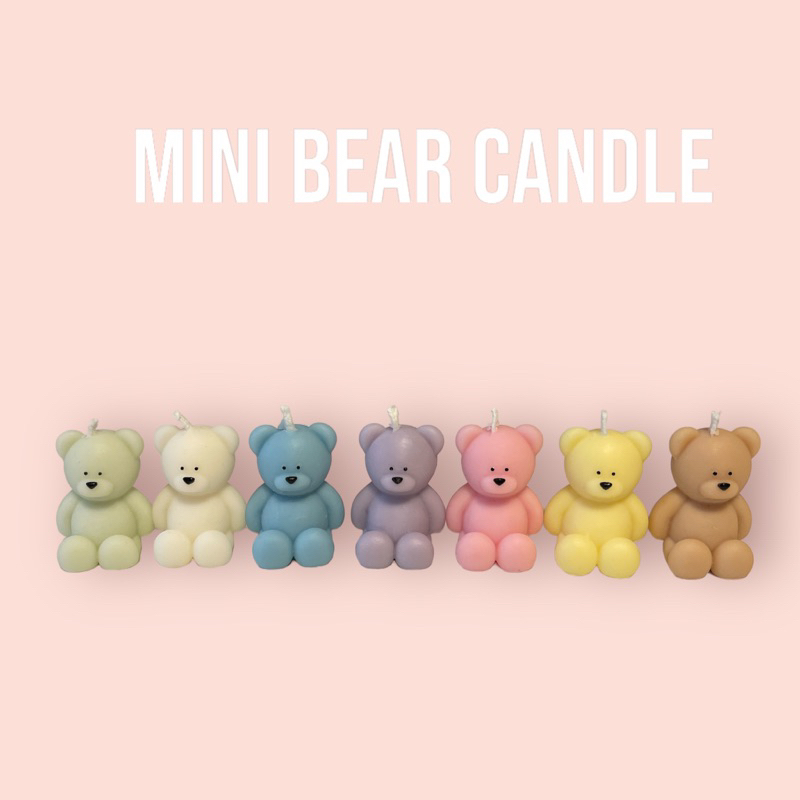 Ins Style Mini Colourful Bear Candle | Shopee Singapore