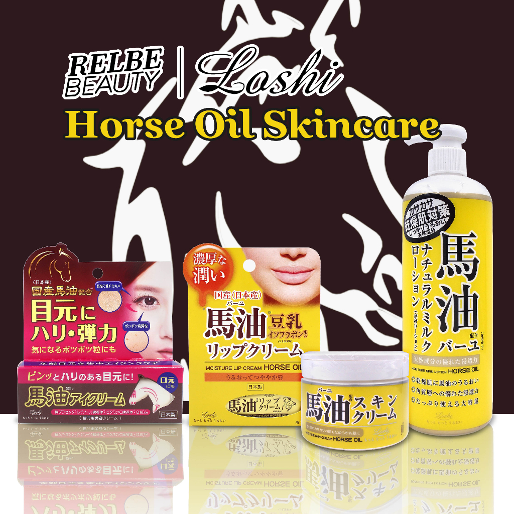 Loshi Moist Aid Horse Oil Skincare (Eye Cream/Milk Lotion/Skin Cream ...