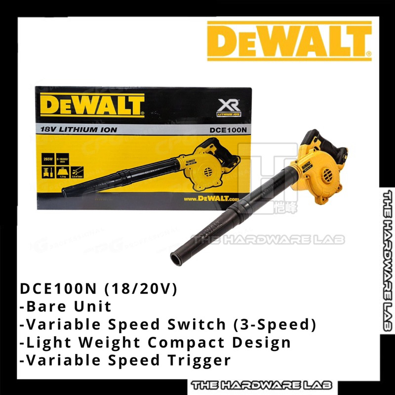 {The Hardware Lab}Dewalt DCE100N Compact Jobsite Blower 20V Max(Bare ...
