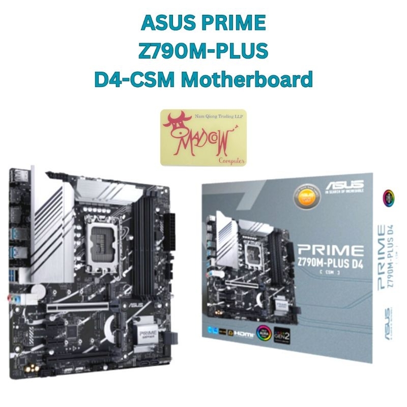 ASUS PRIME Z790M-PLUS D4-CSM LGA1700 DDR4 Intel Motherboard | Shopee ...