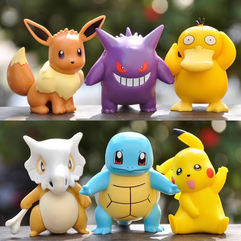 Eevee / Gengar / Psyduck / Cubone / Squirtle / Pikachu Figurines / Cake ...