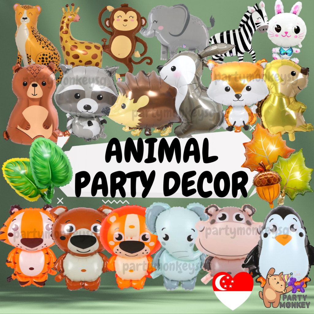 [SG Instock] Jungle Animal Forest Theme Balloon Party Decoration ...