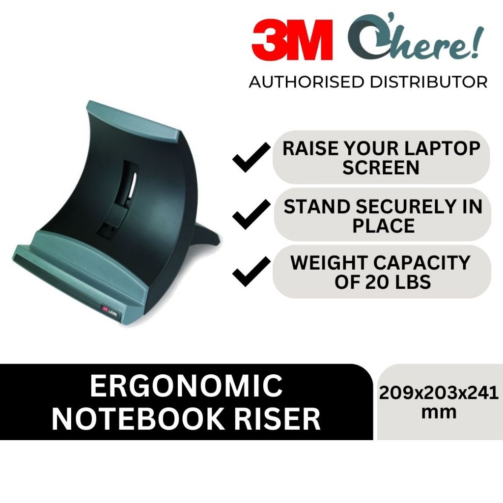 3M Adjustable Vertical Laptop Stand/Riser - 3M-LX550 (Ergonomics ...